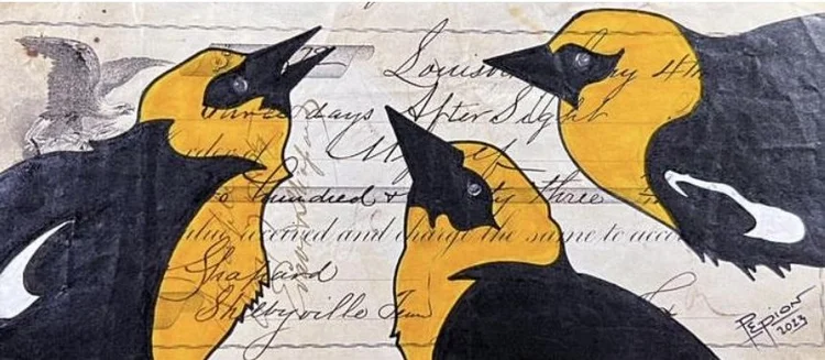 Montana Native Ledger Art by John Isaiah Pepion — Medicine Bird Gallery