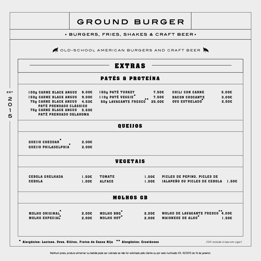 Menus GB SA PT PNG | Peça seu burger agora — Ground Burger