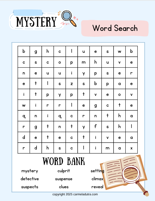 Free Printable Cozy Mystery Word Games — Cozy Crime Reads