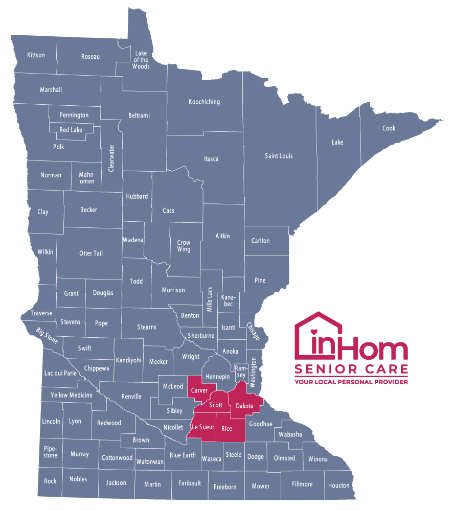 Service Areas | InHom Senior Care Coverage in Minnesota — Inhom