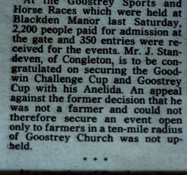 Sports — Goostrey Parish Archive