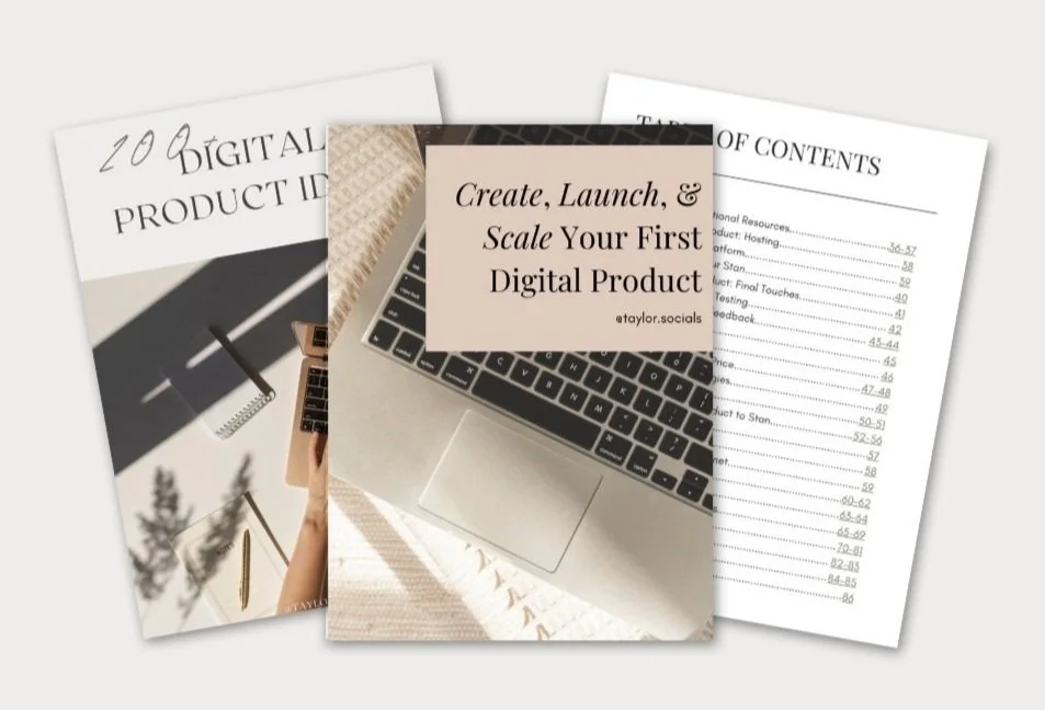 DIGITAL PRODUCT GUIDE — Taylor Socials