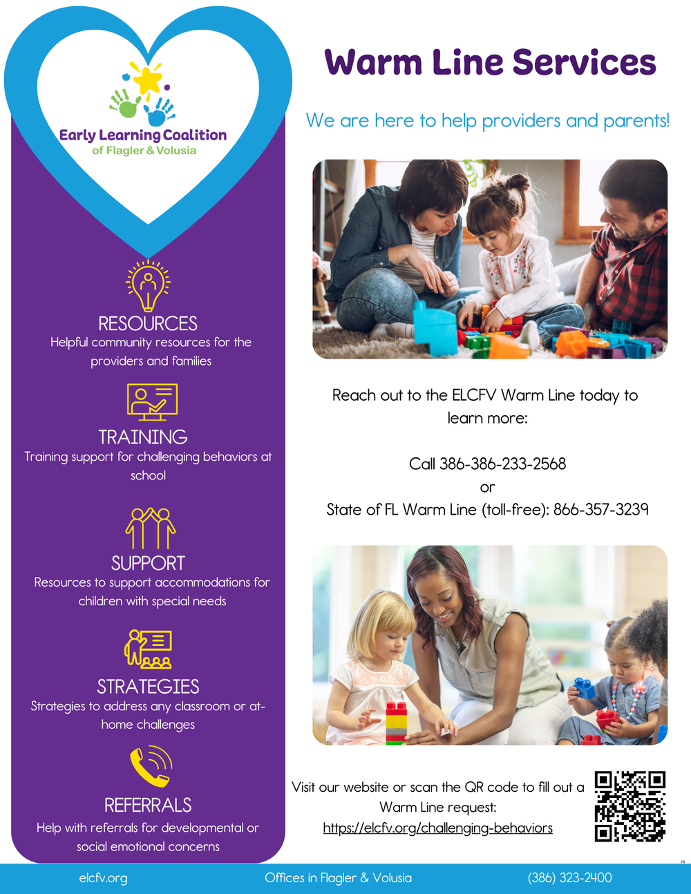 Warm Line — Early Learning Coalition of Flagler and Volusia