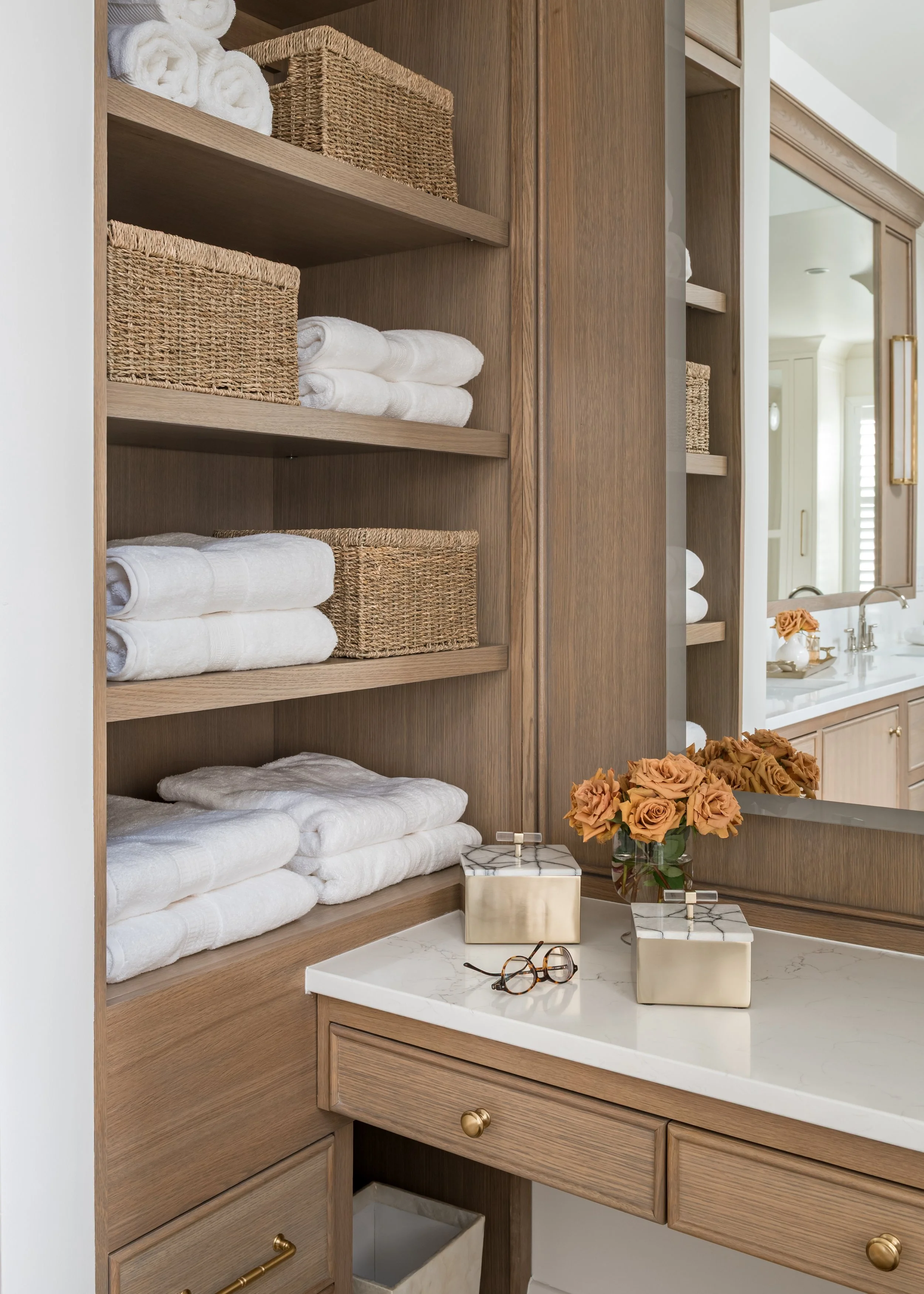 Spa-Inspired Primary Bath with Light Oak Cabinetry — Sarah Coe Design ...