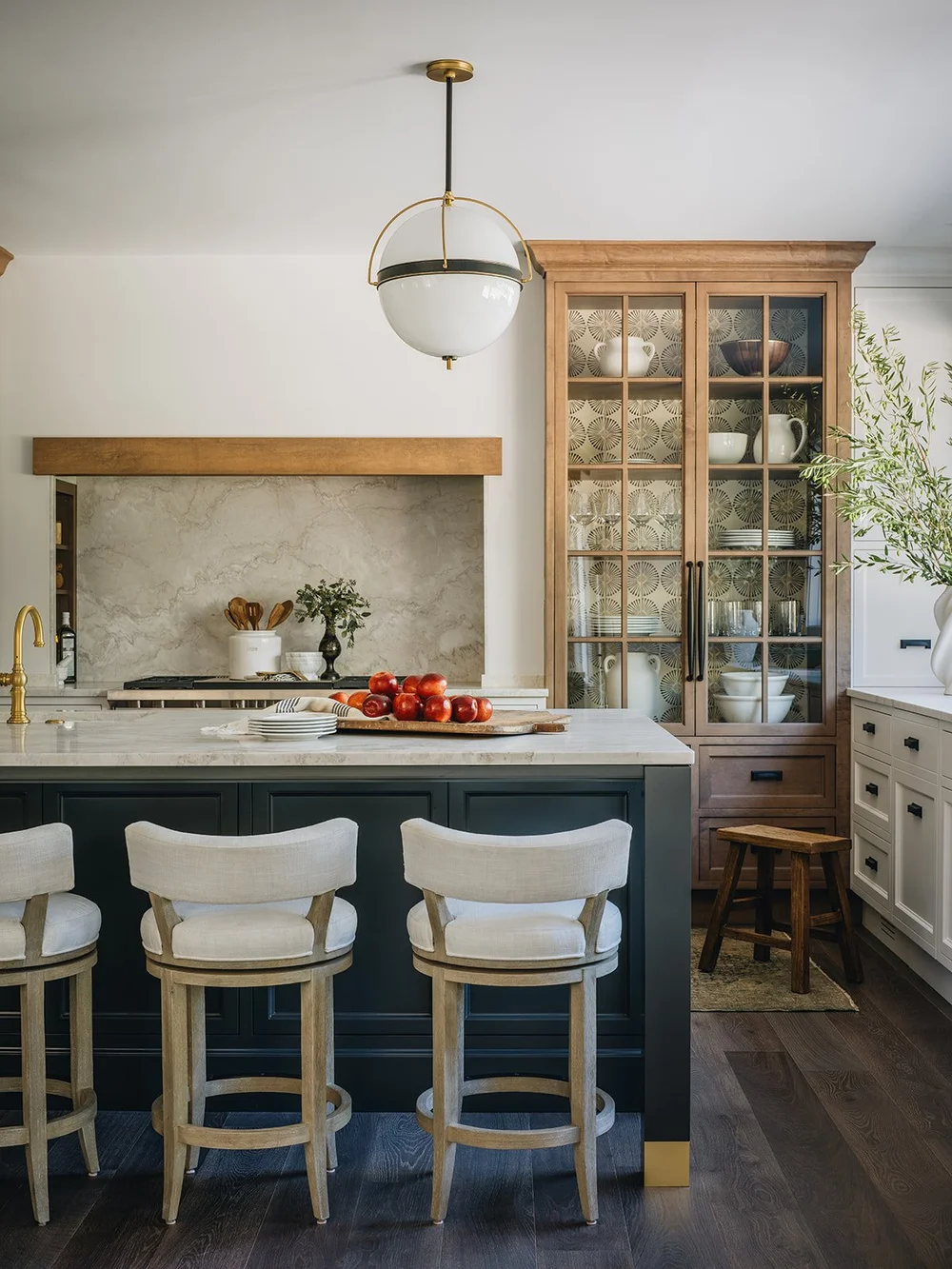 Timeless Kitchen with Wood & Painted Cabinetry — Sarah Coe Design ...