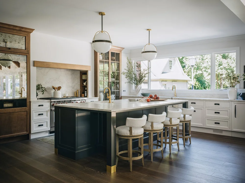 Timeless Kitchen with Wood & Painted Cabinetry — Sarah Coe Design ...