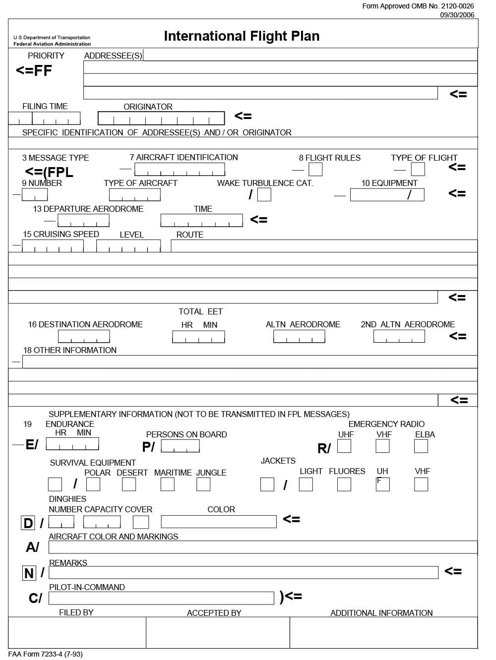ICAO Equipment Codes — My Aircraft Management