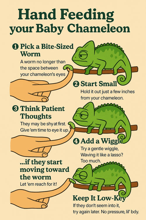 Hand Feeding your Baby Chameleon — PNW Reptile Bites