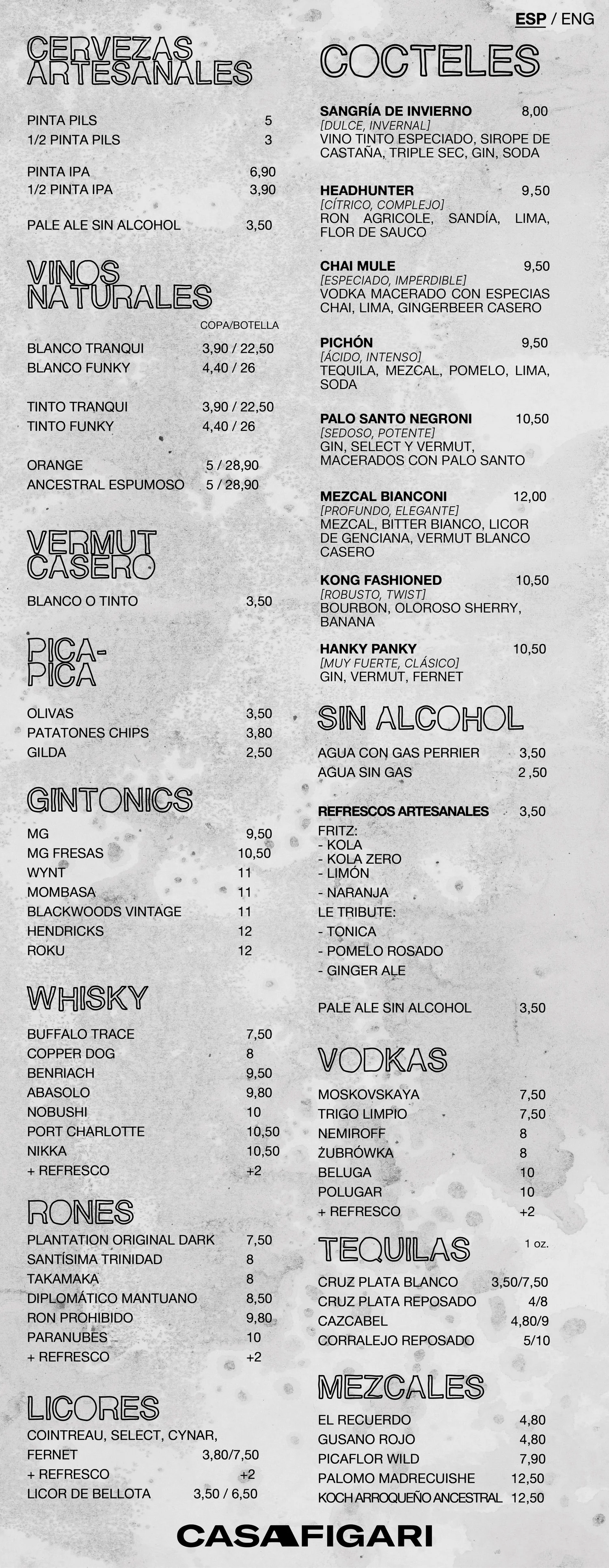 Carta ESP — Casa Figari