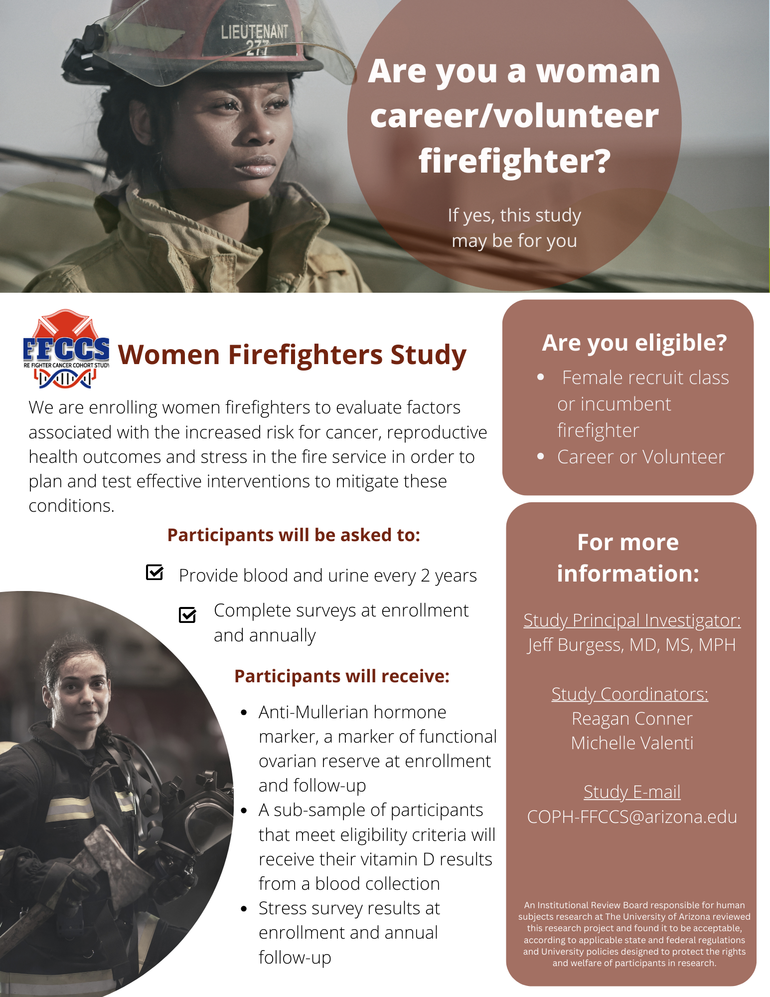 Women Firefighters Study — Fire Fighter Cancer Cohort Study (FFCCS)