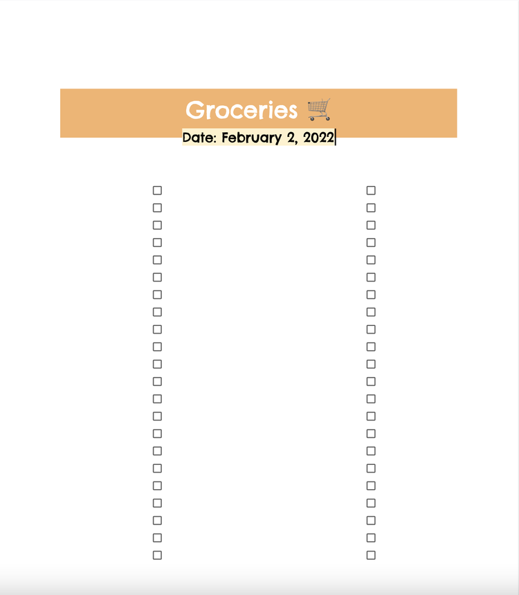 THE BEST Grocery List Templates for Google Docs — Templates and Tutorials