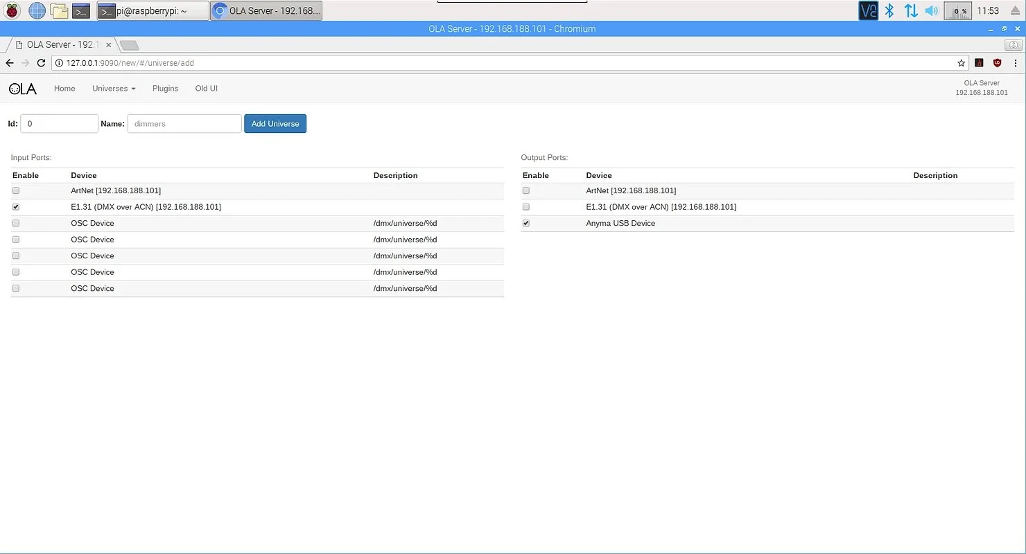 Raspberry Pi as sACN or Artnet Gateway — Alex Gardner Lighting