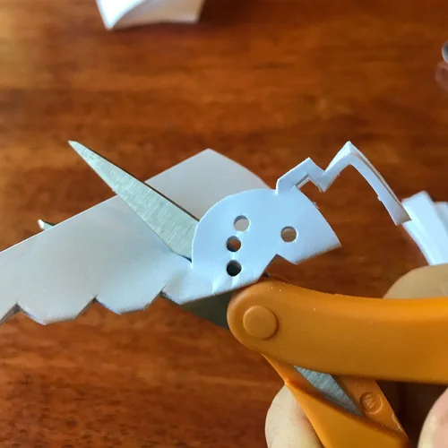 How to make a snowman paper snowflake — Paper Snowflake Art