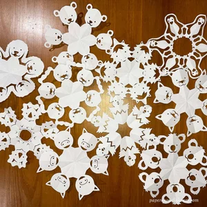 Winter Paper Snowflake Bundle (10 Paper Snowflake Patterns - PDF ...