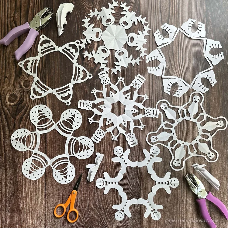 Holiday Paper Snowflake Bundle (10 Paper Snowflake Patterns - PDF ...