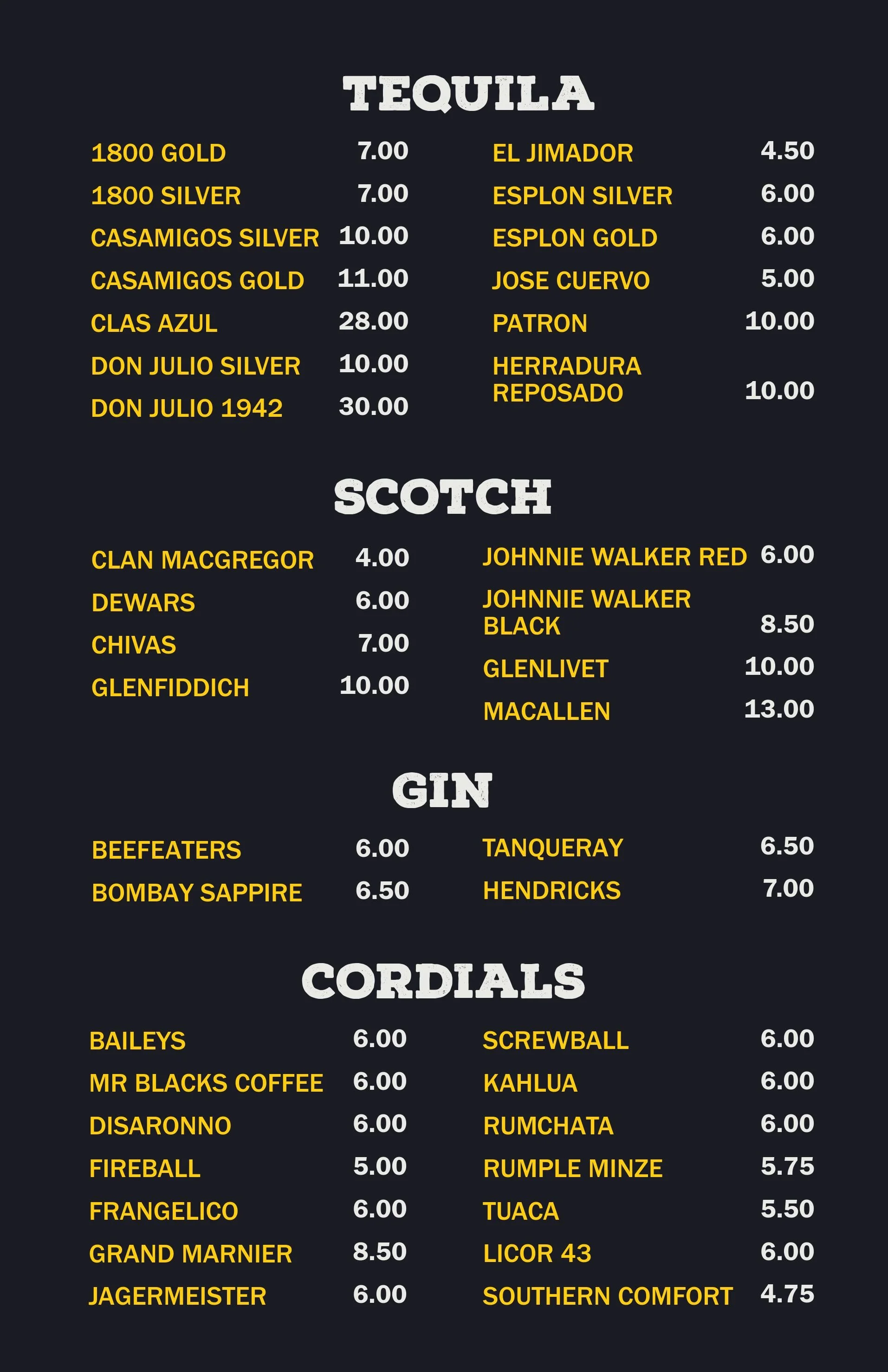 DRINKS — SCARY CANARY CYPRESS