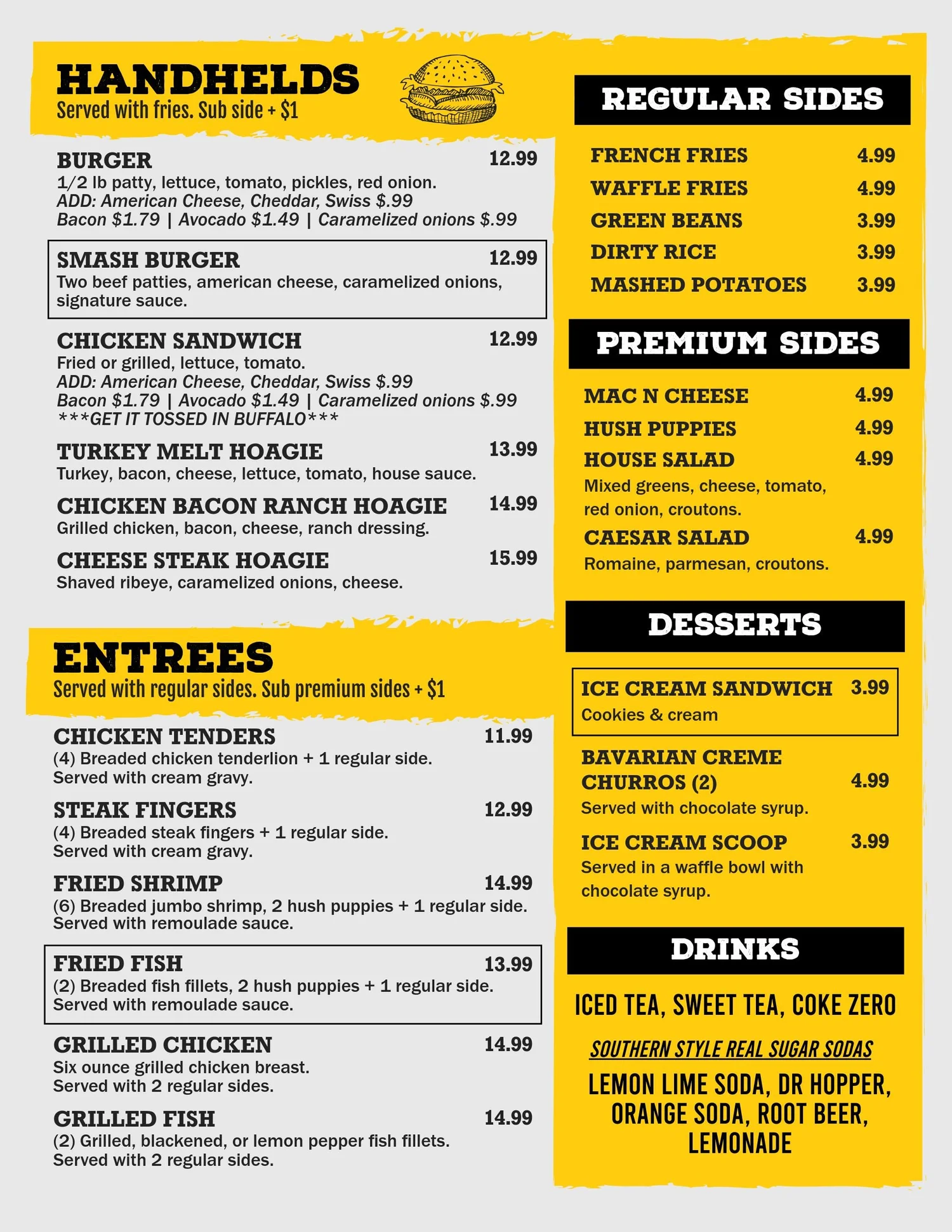 MENU — SCARY CANARY CYPRESS