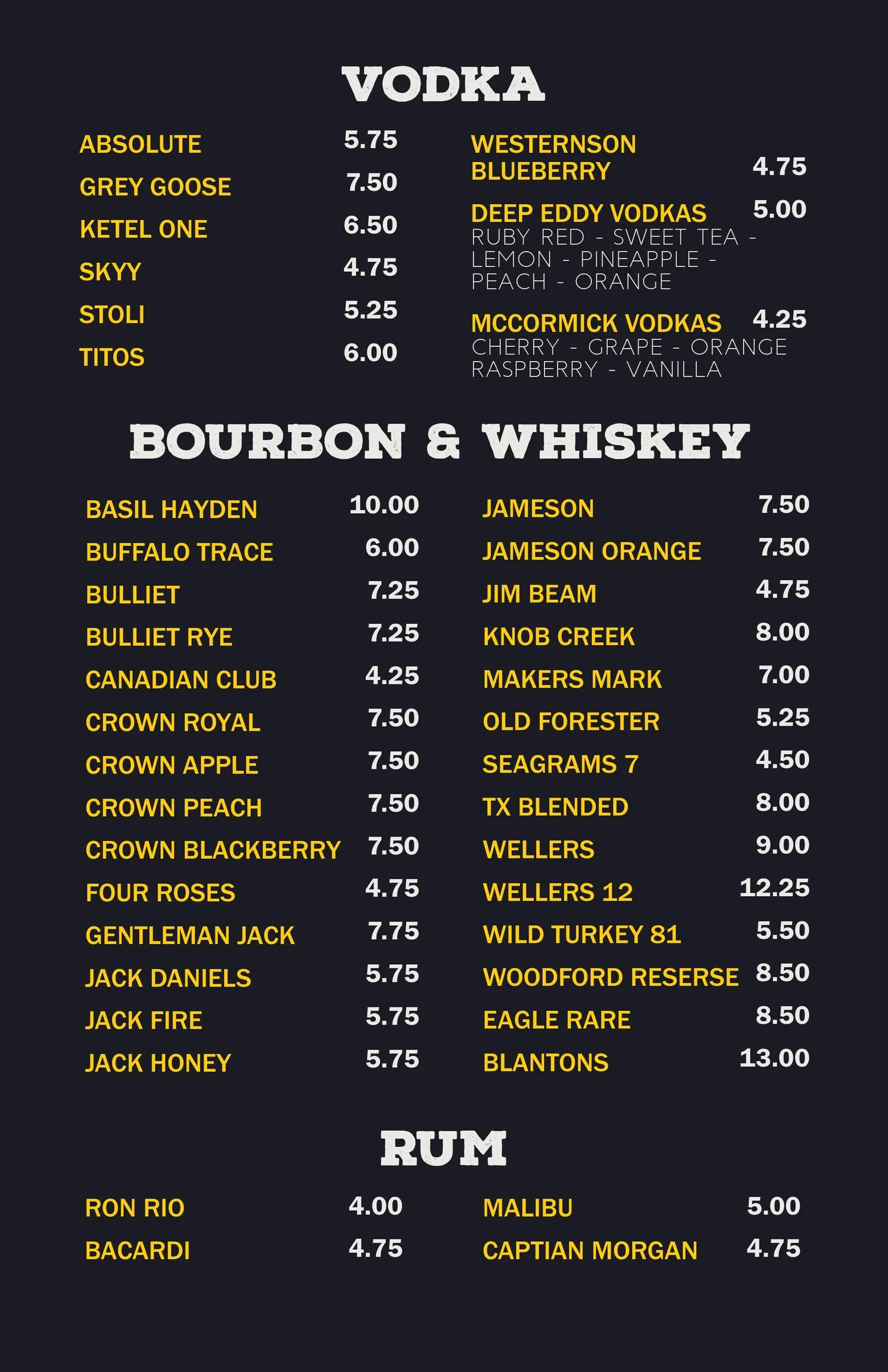 DRINKS — SCARY CANARY CYPRESS