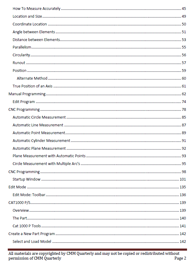 CMM Manager DCC Training Manual — CMM QUARTERLY