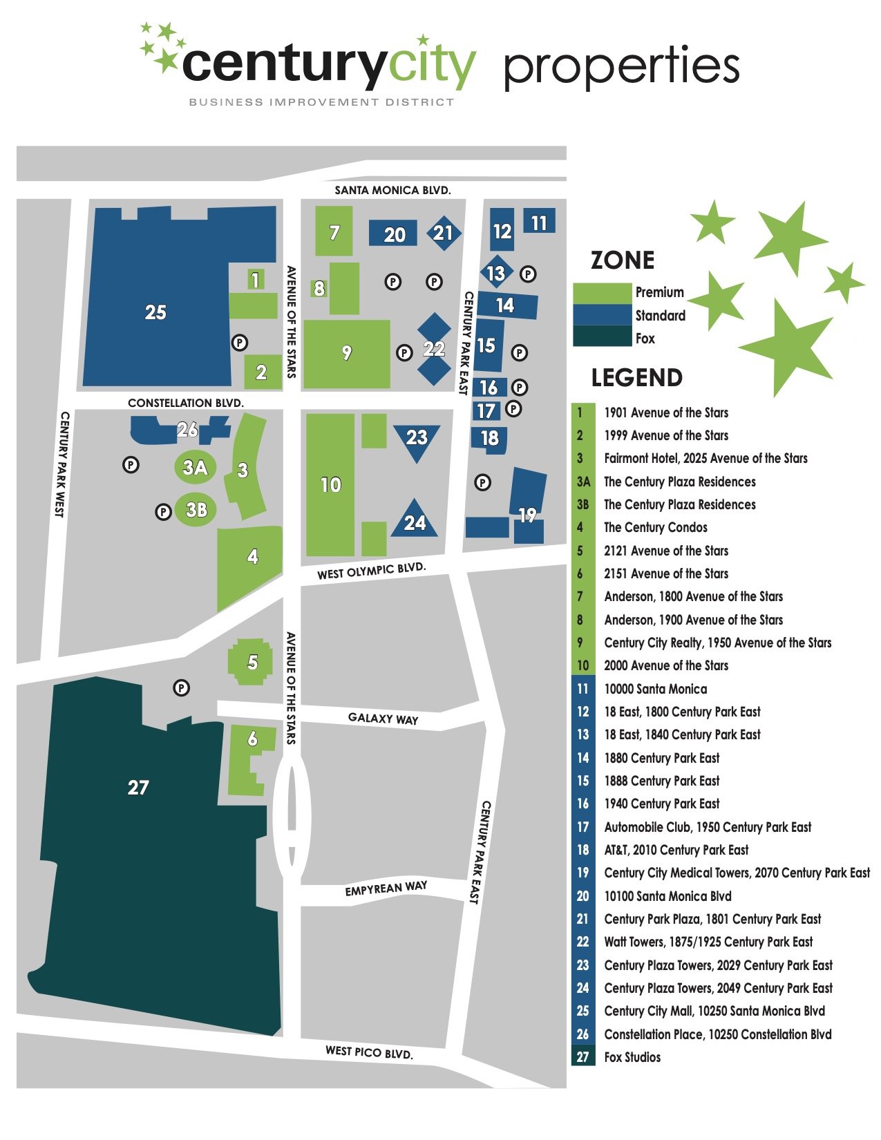 Map — Century City Business Improvement District