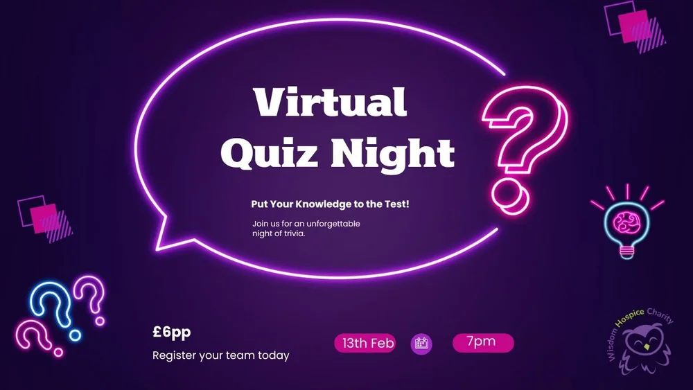 Virtual Quiz Night — Wisdom Hospice Charity