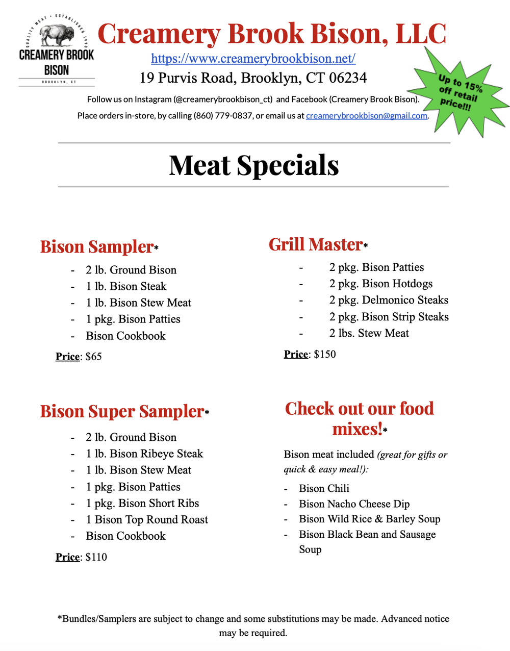 General 3 — Creamery Brook Bison