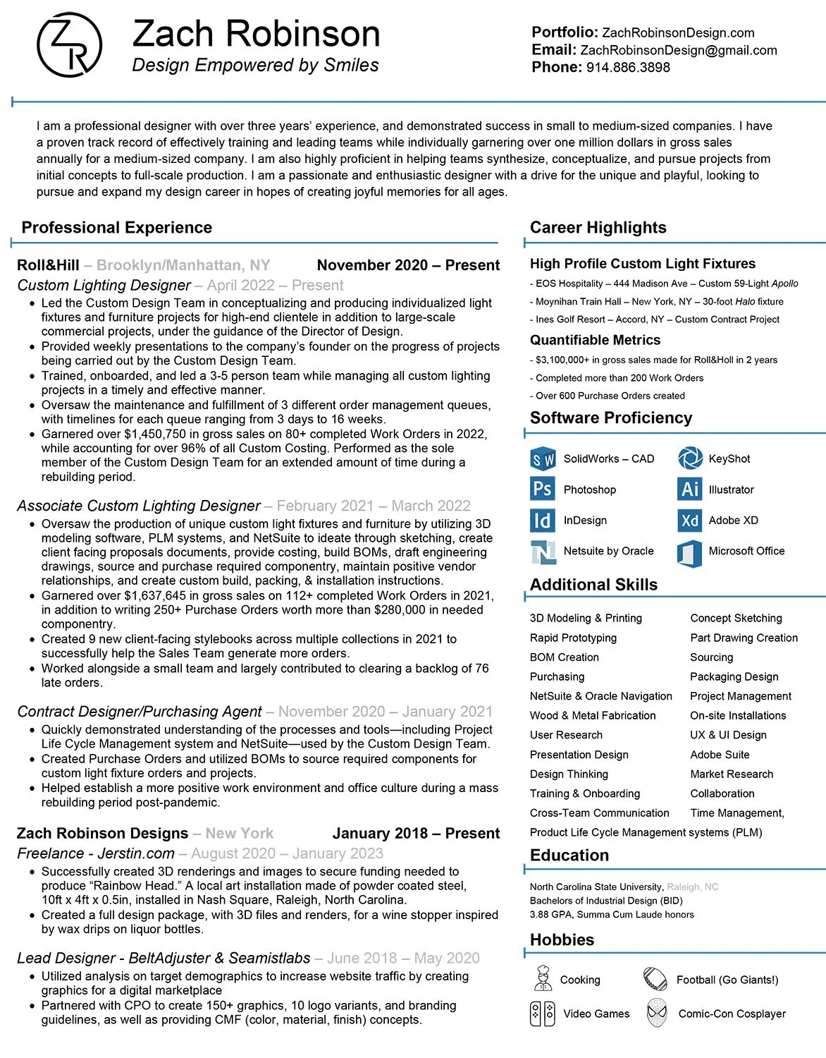 Resume — Zach Robinson