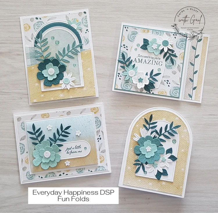 Everyday Happiness DSP Fun Fold Cards — Cards 'n Stuff with Gail
