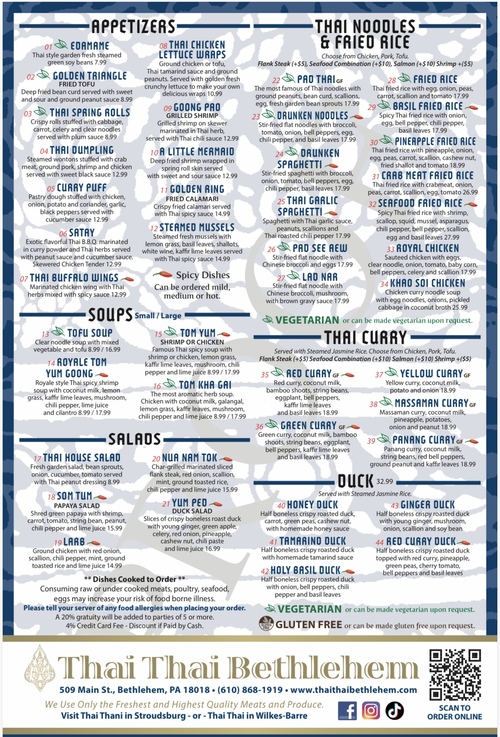 Menu — THAI THAI II