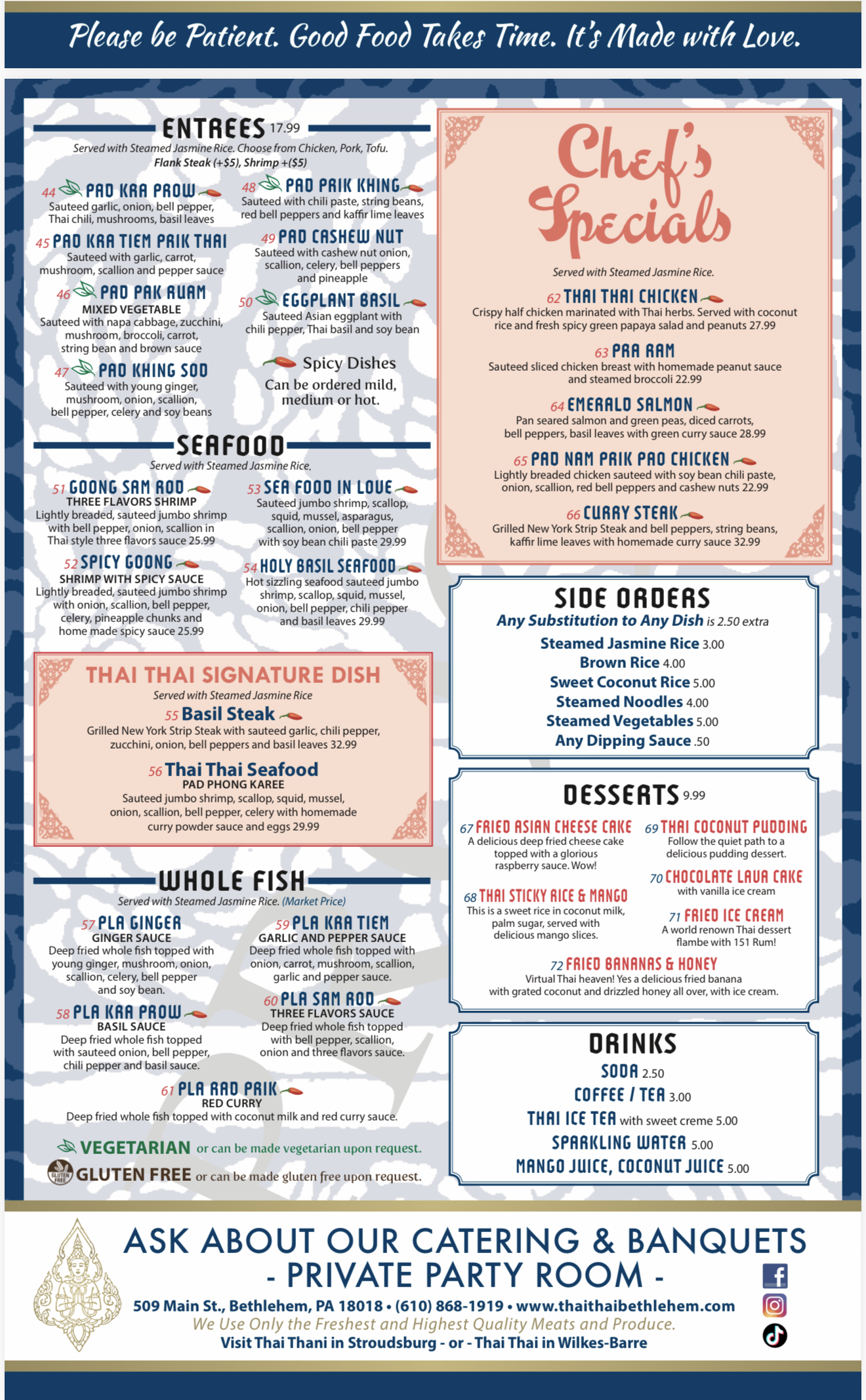 Menu — THAI THAI II