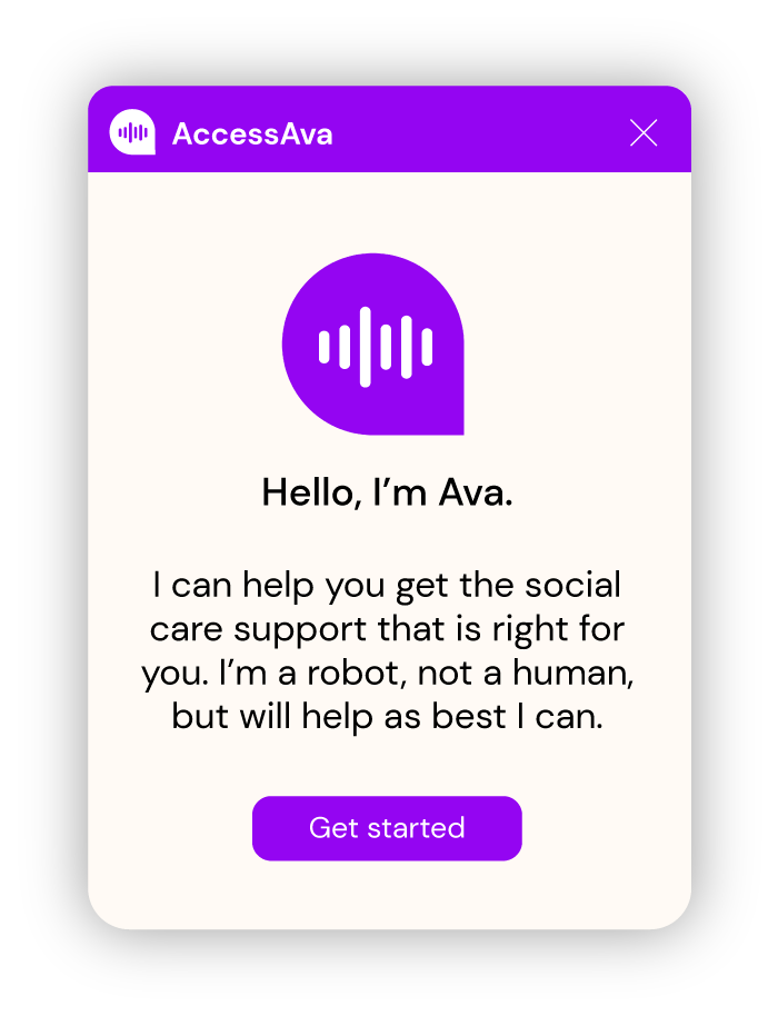 AccessAva in partnership with CarersUK - Social Care guidance and info