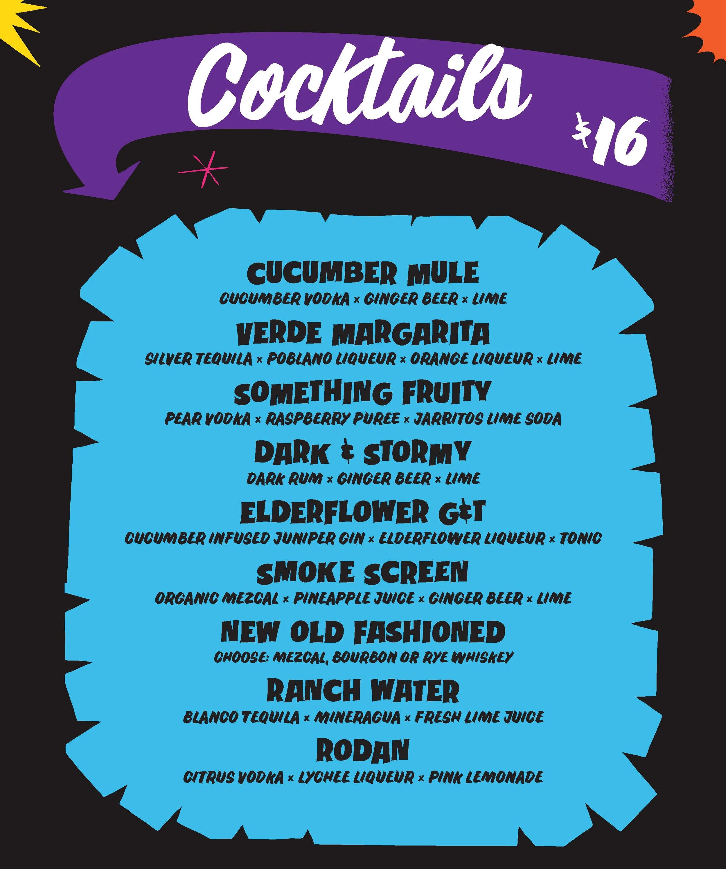 Menu — Beauty Bar Chicago