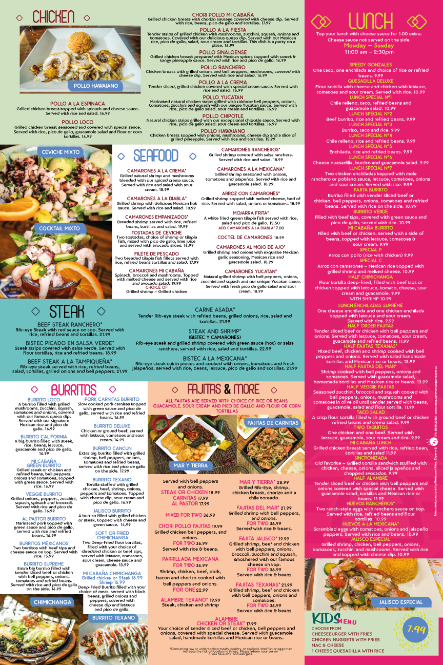 Menu — Mi Cabaña