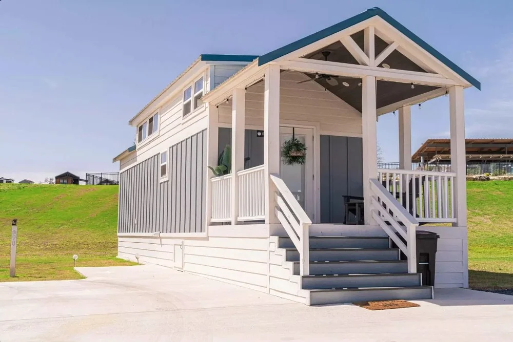 TINY HOME- VINE TIME - # 98 — FIREFLY RESORT RV LOTS FOR SALE