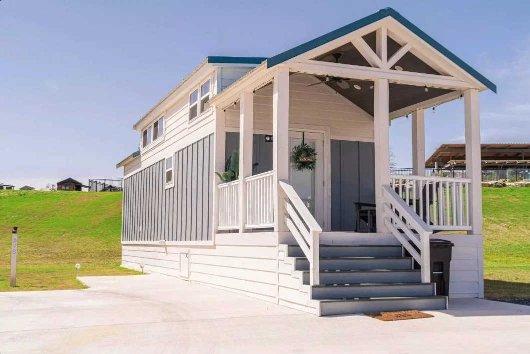 TINY HOME- VINE TIME - # 98 — FIREFLY RESORT RV LOTS FOR SALE