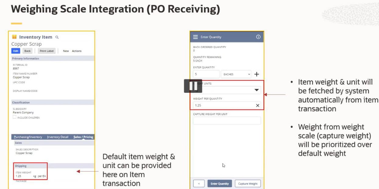 WMS -SCM Mobile 2024.1 Enhancement Features