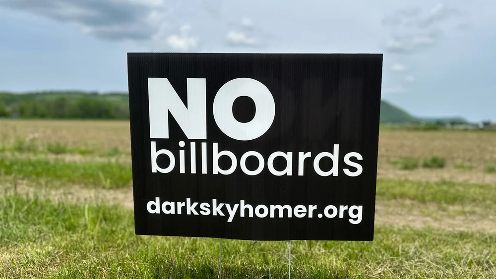 "No billboards" Yard Sign Registration — Dark Sky Homer