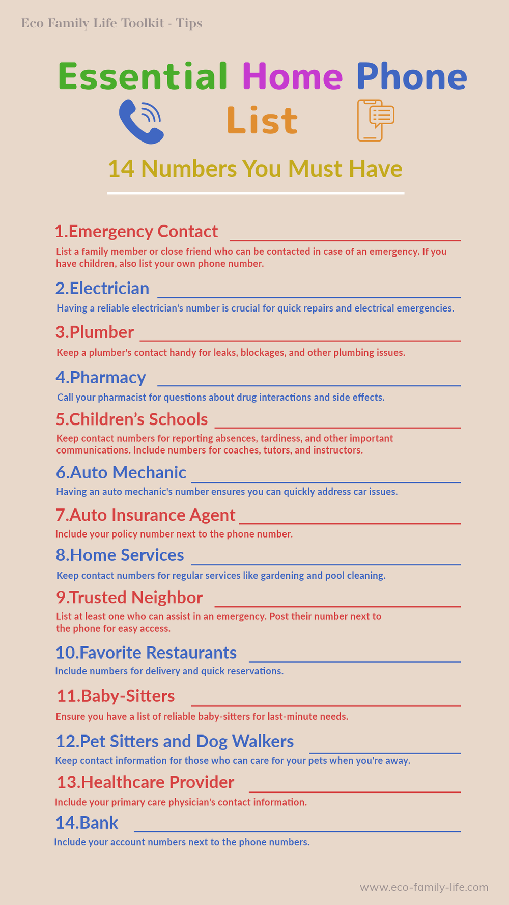 Essential Phone Numbers to Keep at Home: Your Comprehensive Contact ...