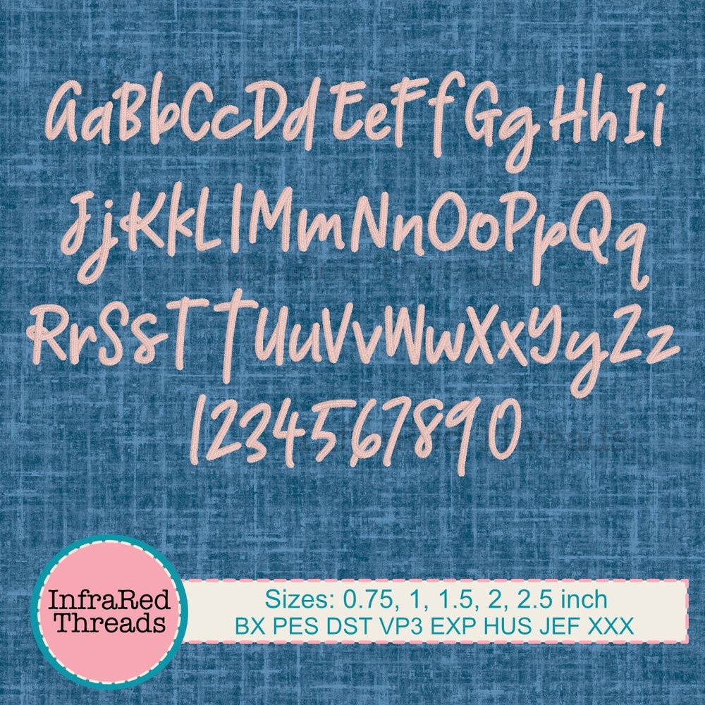 Logan Embroidery Font – BX Format & 7 Sizes — InfraRed Threads