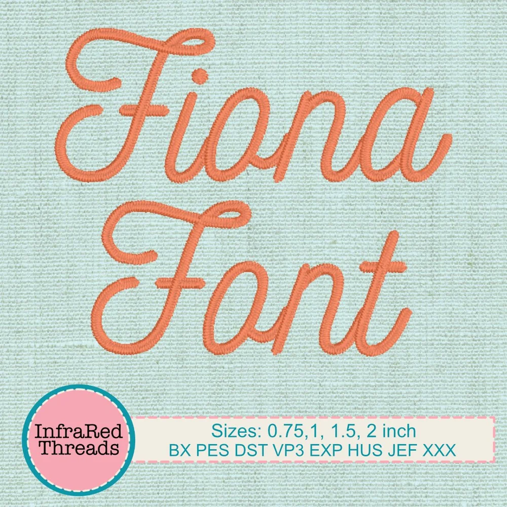 Charlotte Script Embroidery Font – BX & 4 Sizes — InfraRed Threads