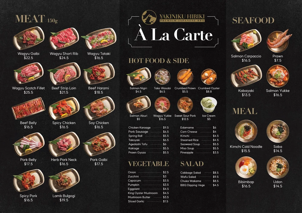 Menu — Yakiniku Hibiki