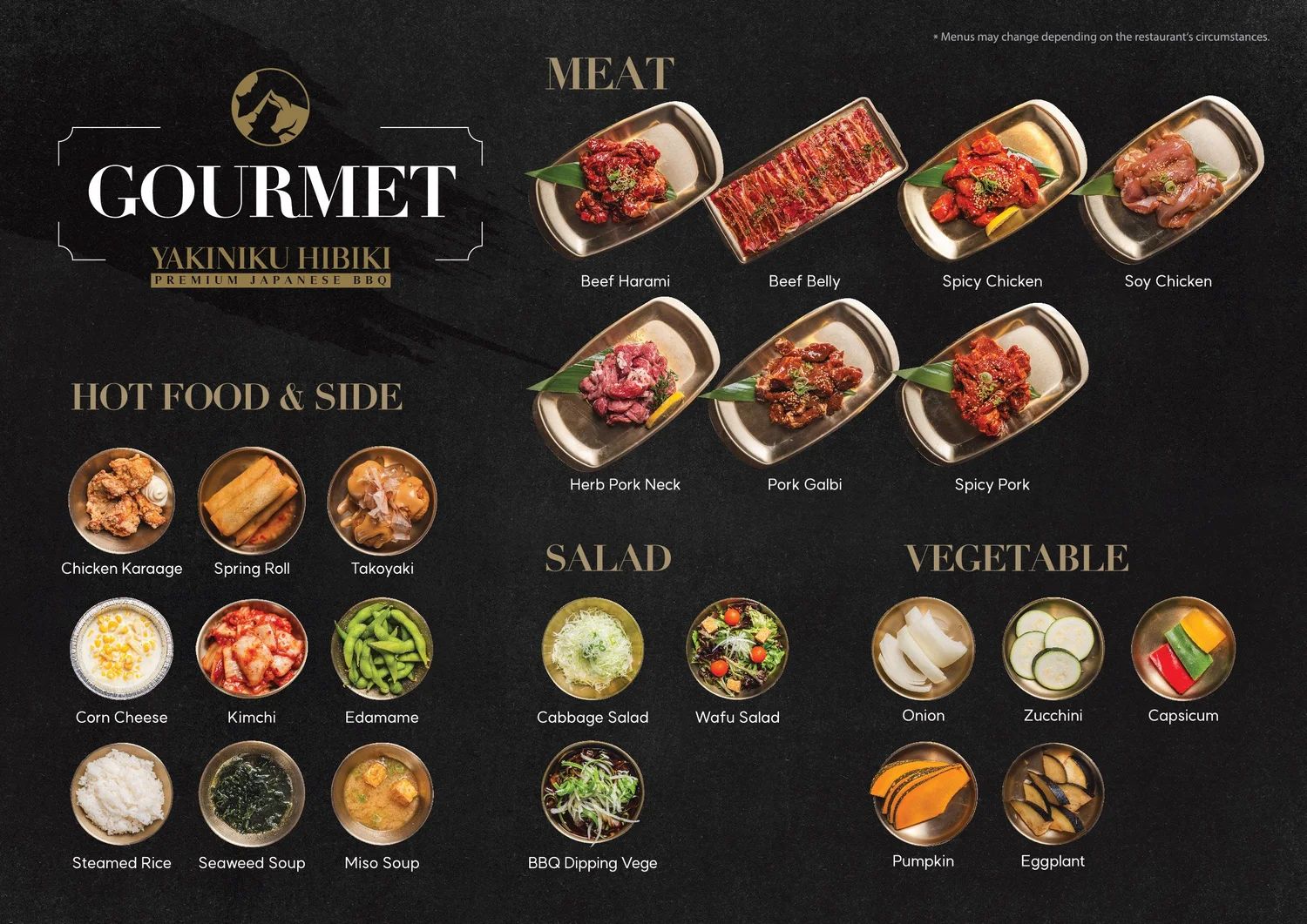 Menu — Yakiniku Hibiki