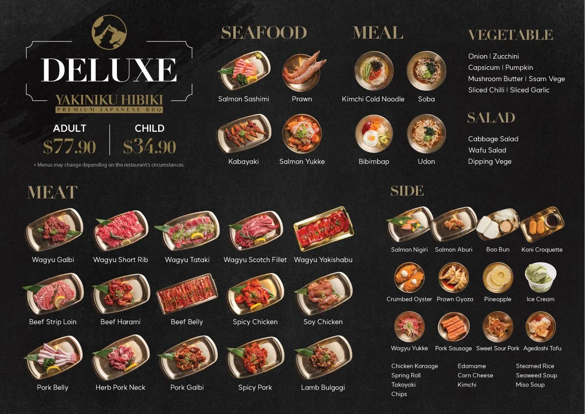 Menu | Discover Delicious Japanese BBQ – Reserve Today! — Yakiniku Hibiki