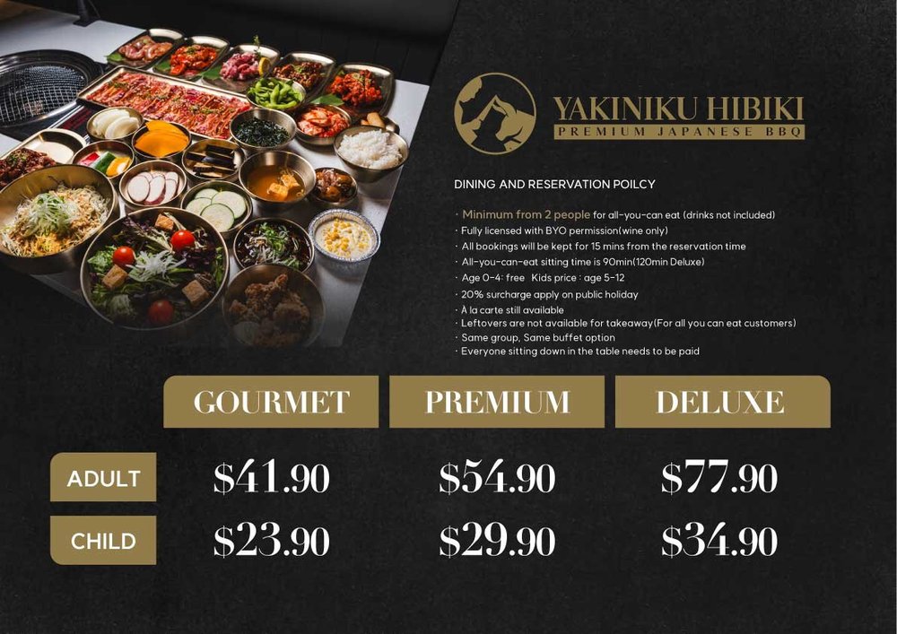 Menu | Discover Delicious Japanese BBQ – Reserve Today! — Yakiniku Hibiki