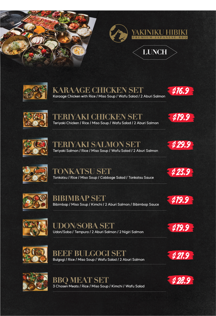 Menu — Yakiniku Hibiki