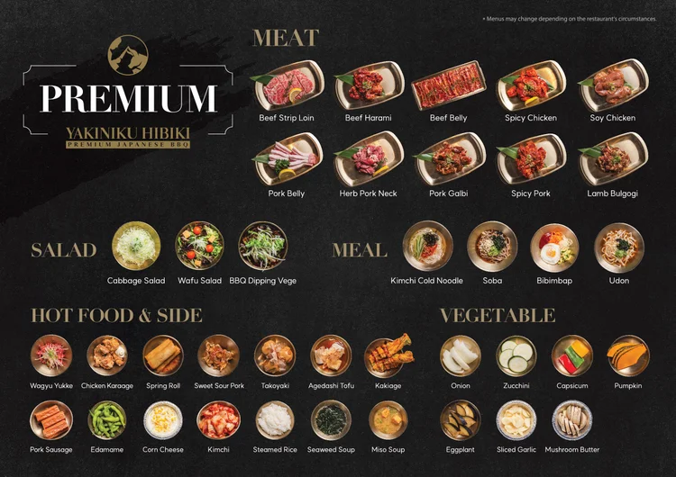Menu — Yakiniku Hibiki