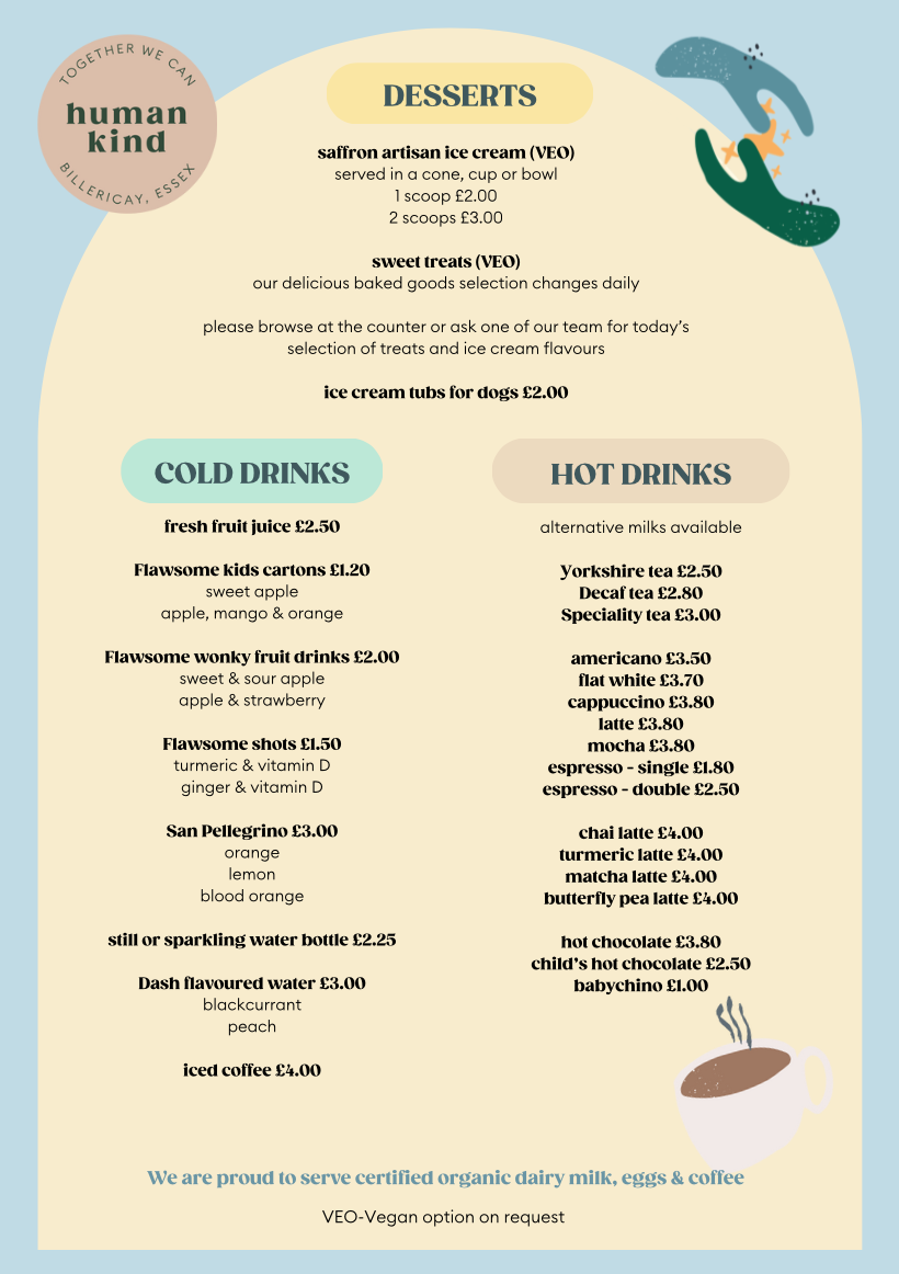 Menu — Human Kind Cafe