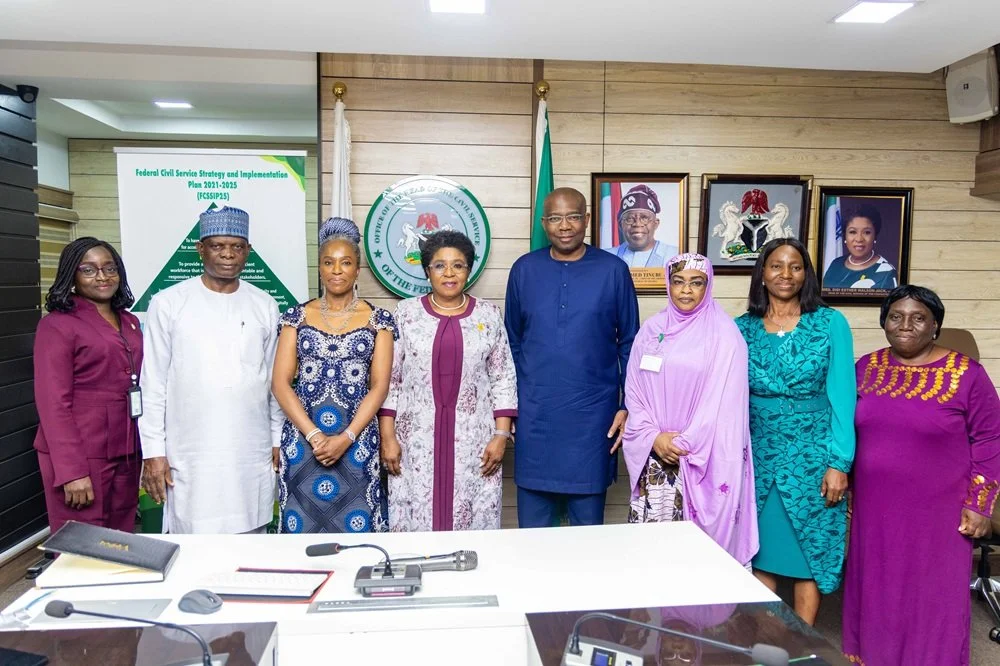 Courtesy Visit to The New Head of the Civil Service - Aig-Imoukhuede ...