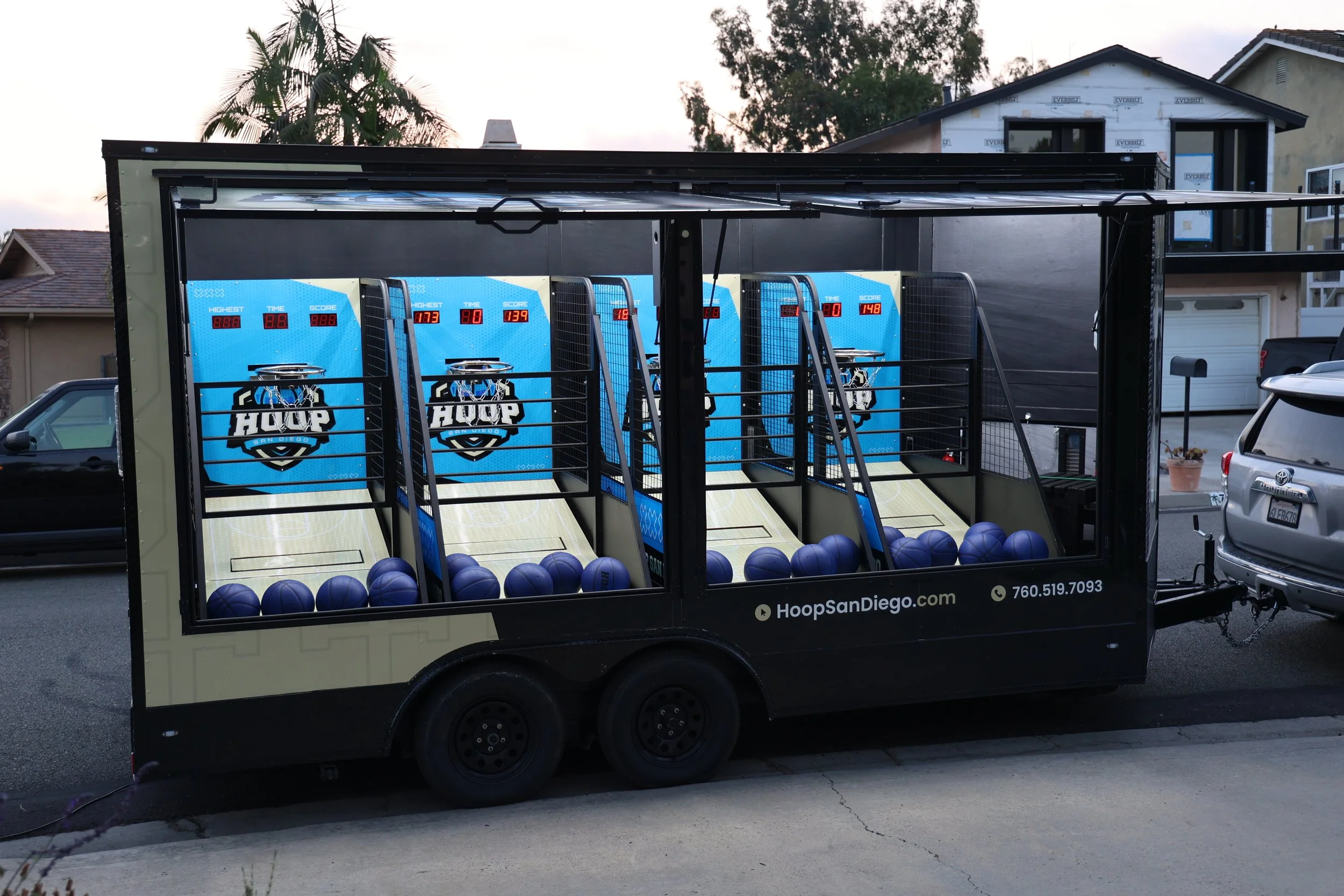 Hoop San Diego - The First Mobile Arcade Basketball Trailer for Rent