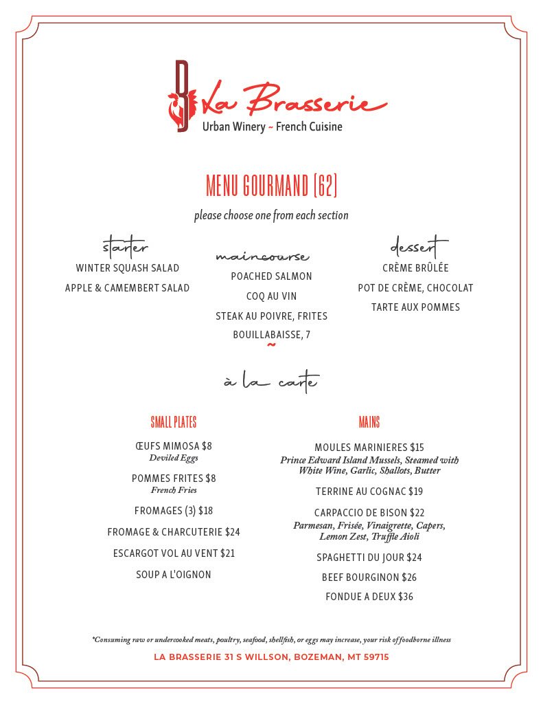 Menu — ʟᴀ ʙʀᴀꜱꜱᴇʀɪᴇ